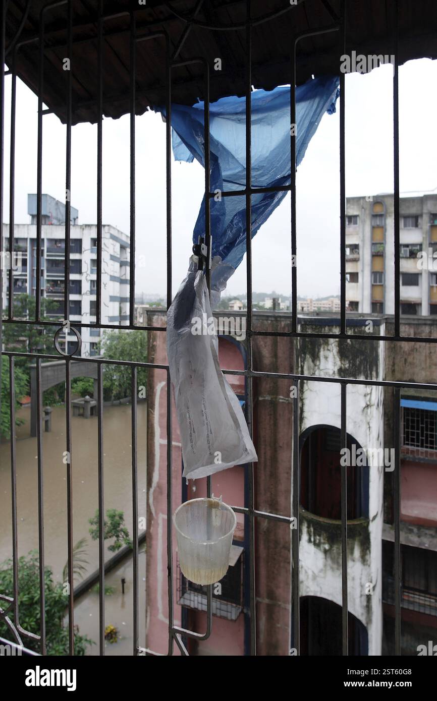 Showing Rain harvesting (collecting rain water) Flooded water around ...