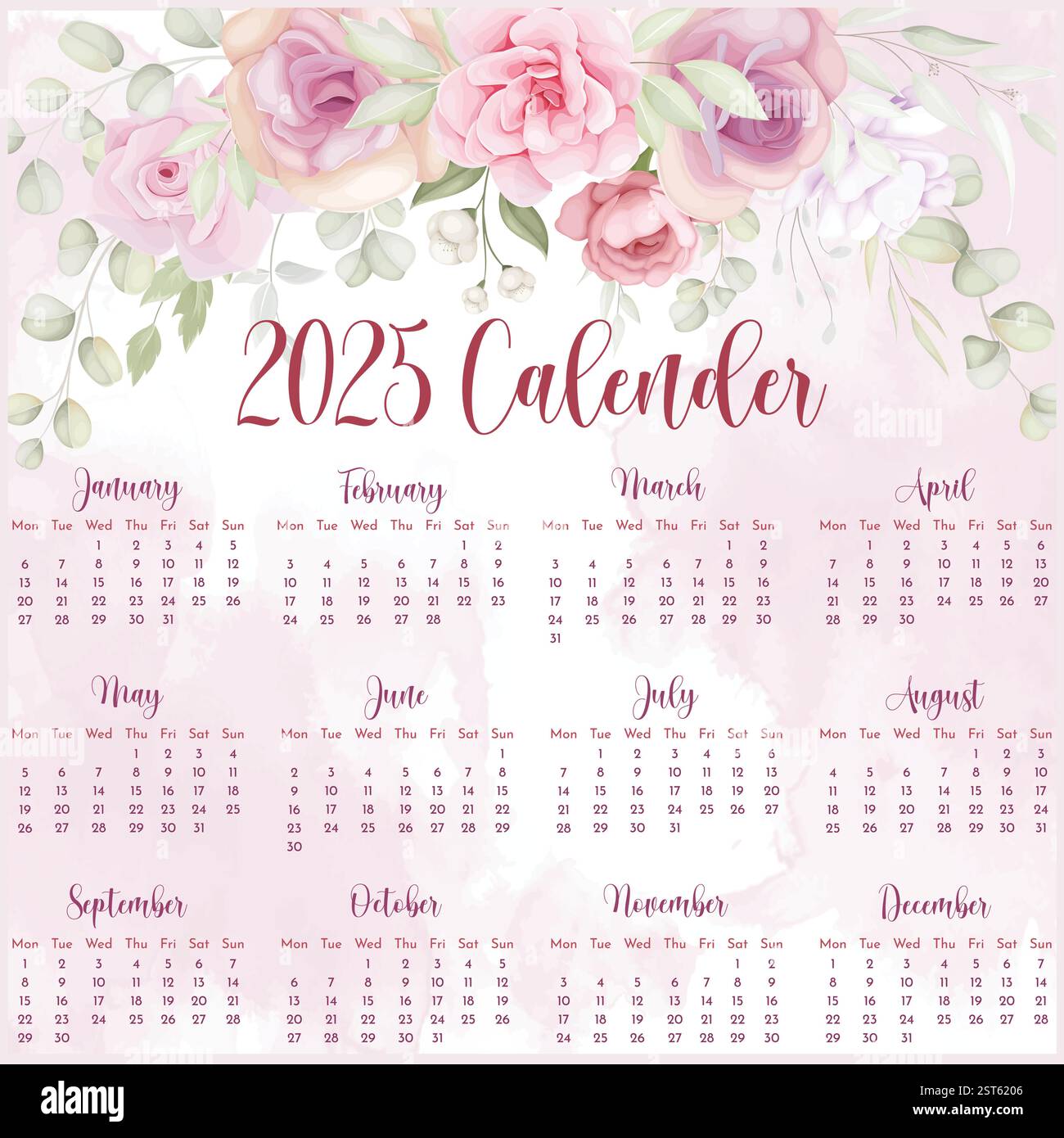 2025 Calendar template. 2025 Calendar. 2025 annual calendar template ...