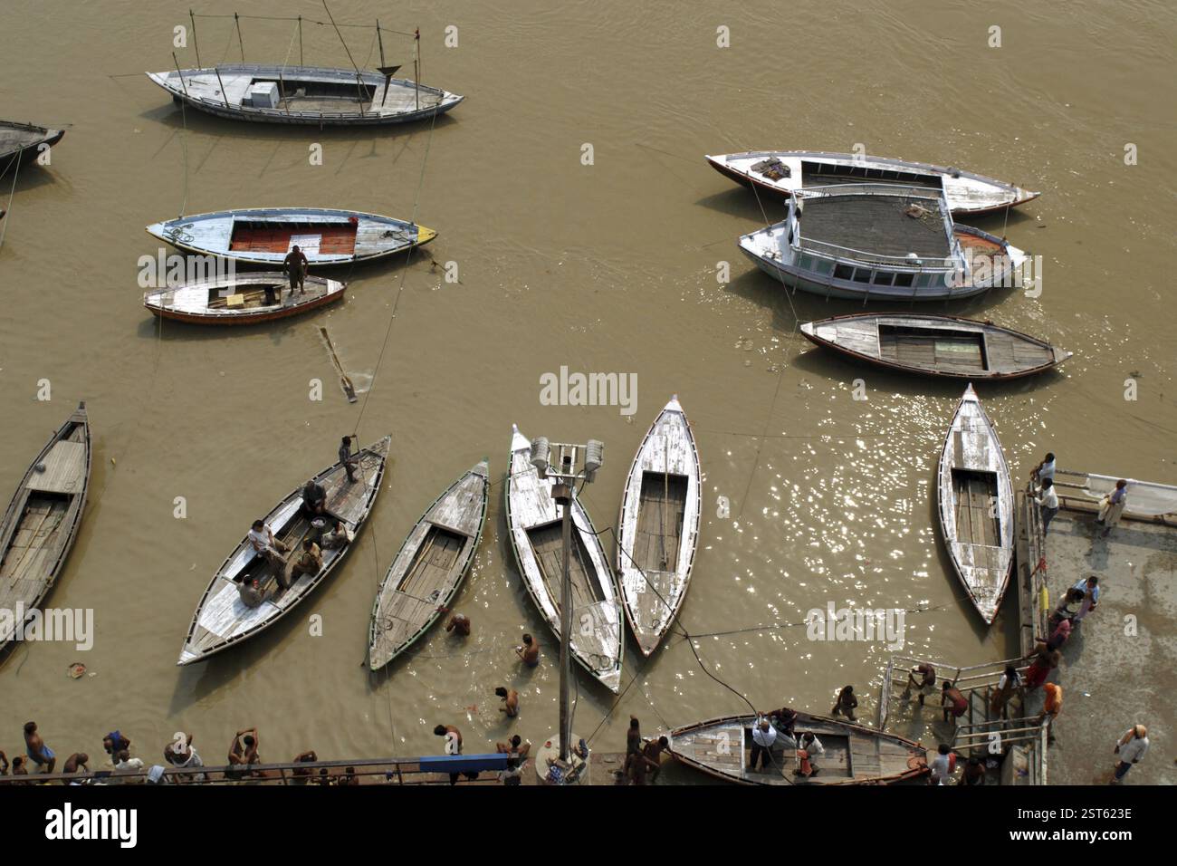 View from Jantar mantar Mansingh astronomical Observatory of Ganga Ghat ...