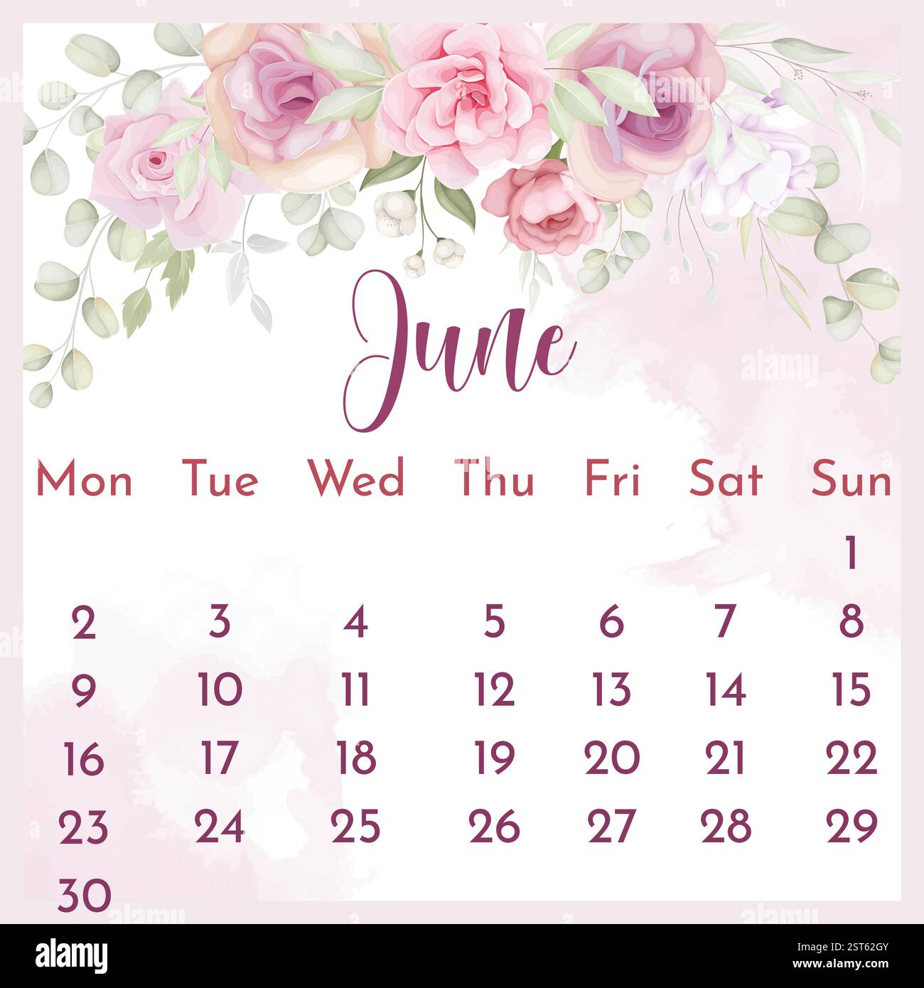 2025 Calendar template. 2025 Calendar. 2025 annual calendar template with floral. floral ...