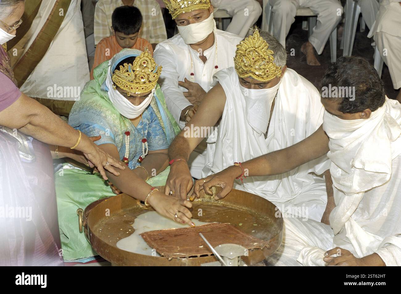 Special Prayer being offered by Jain religious community in India Stock ...