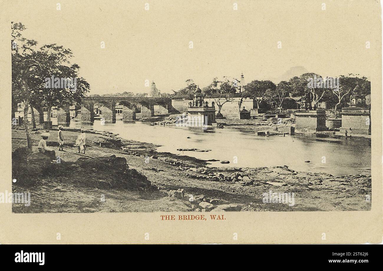 An old view of the bridge in the Wai village Mid 20th century Village ...