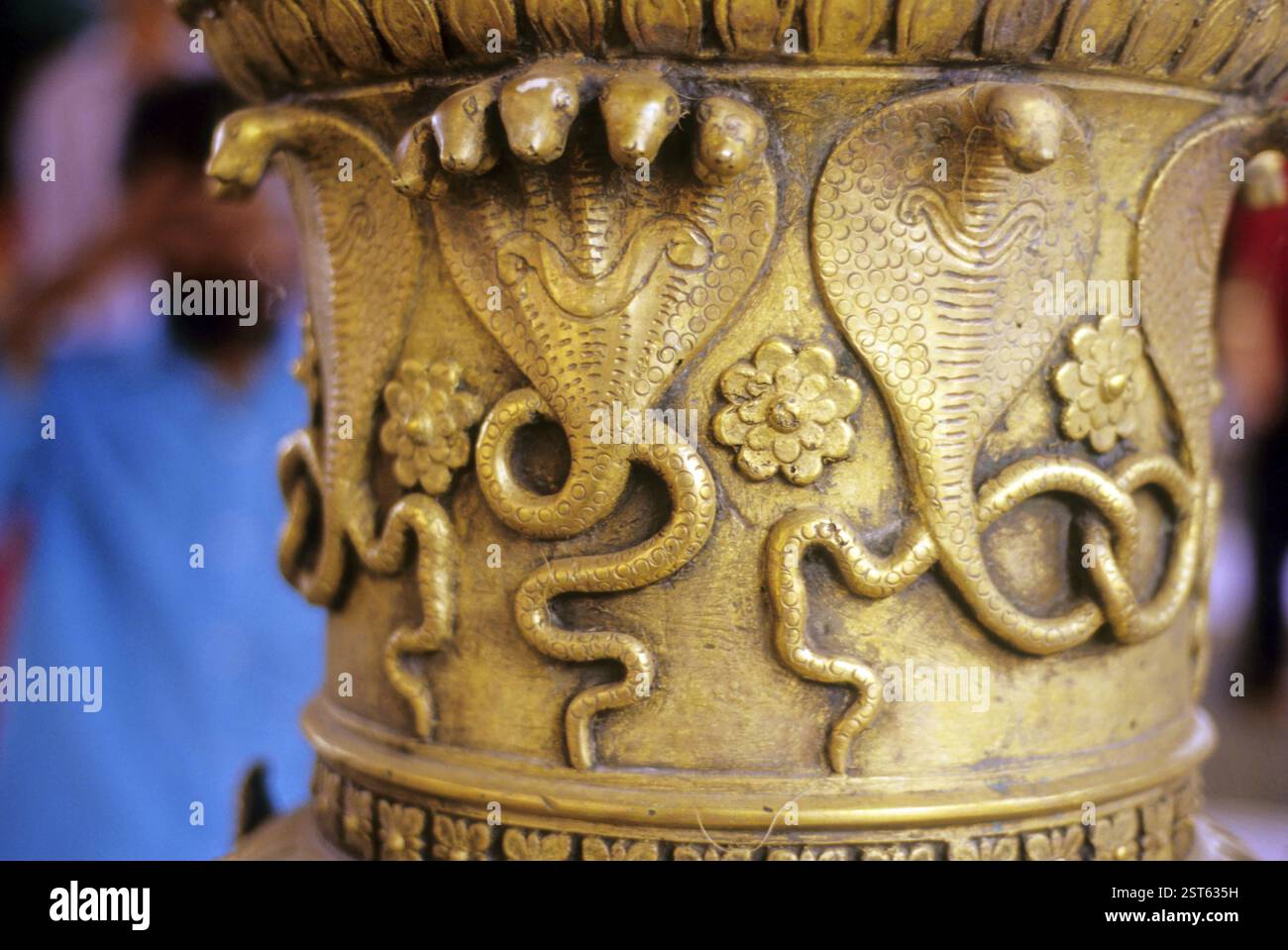 Details of Brass Deep Stambha in Temple at Trissur, Kerala, India, Asia ...