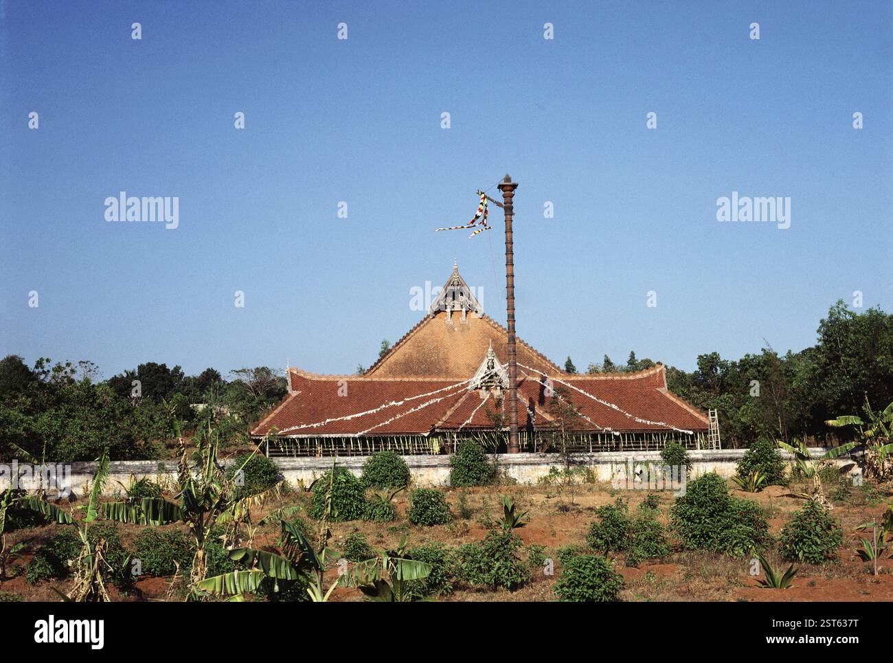 Traditional temple Theatre Koothambalam at Cheruthuruthy, Kerala, India ...