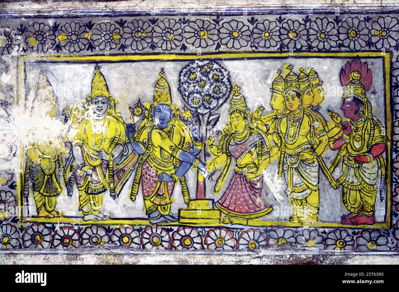 Thanjavur temple paintings hi-res stock photography and images - Alamy