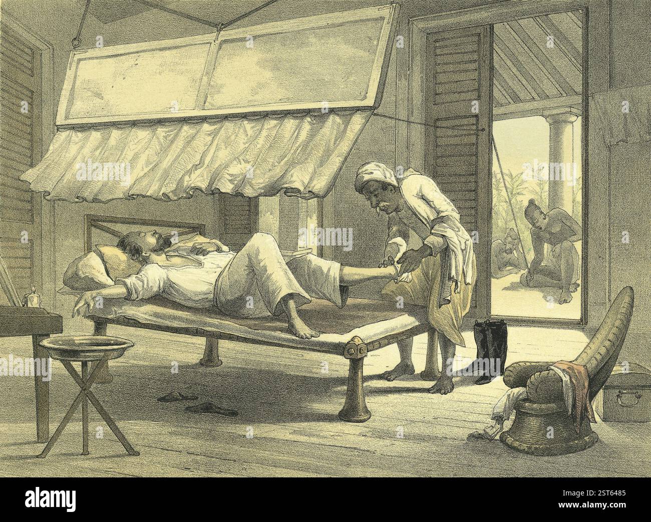 Illustration Lithograph Woodcut of Life in India During British Rule ...