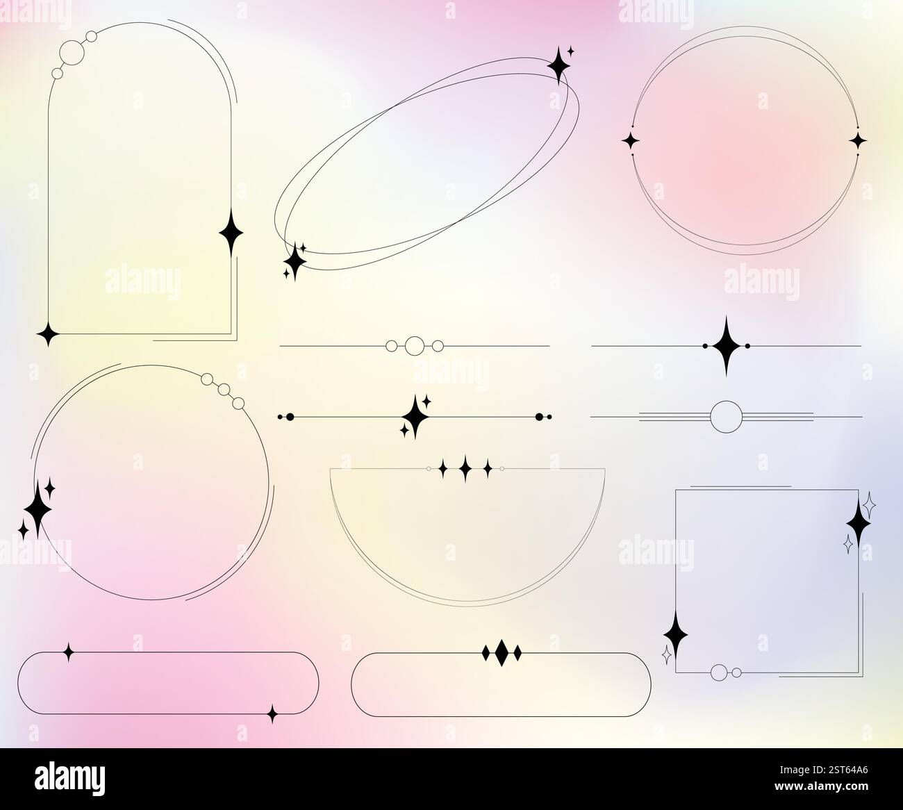 Vector Illustrated Decorative Frames with Sparkles Stock Vector Image ...