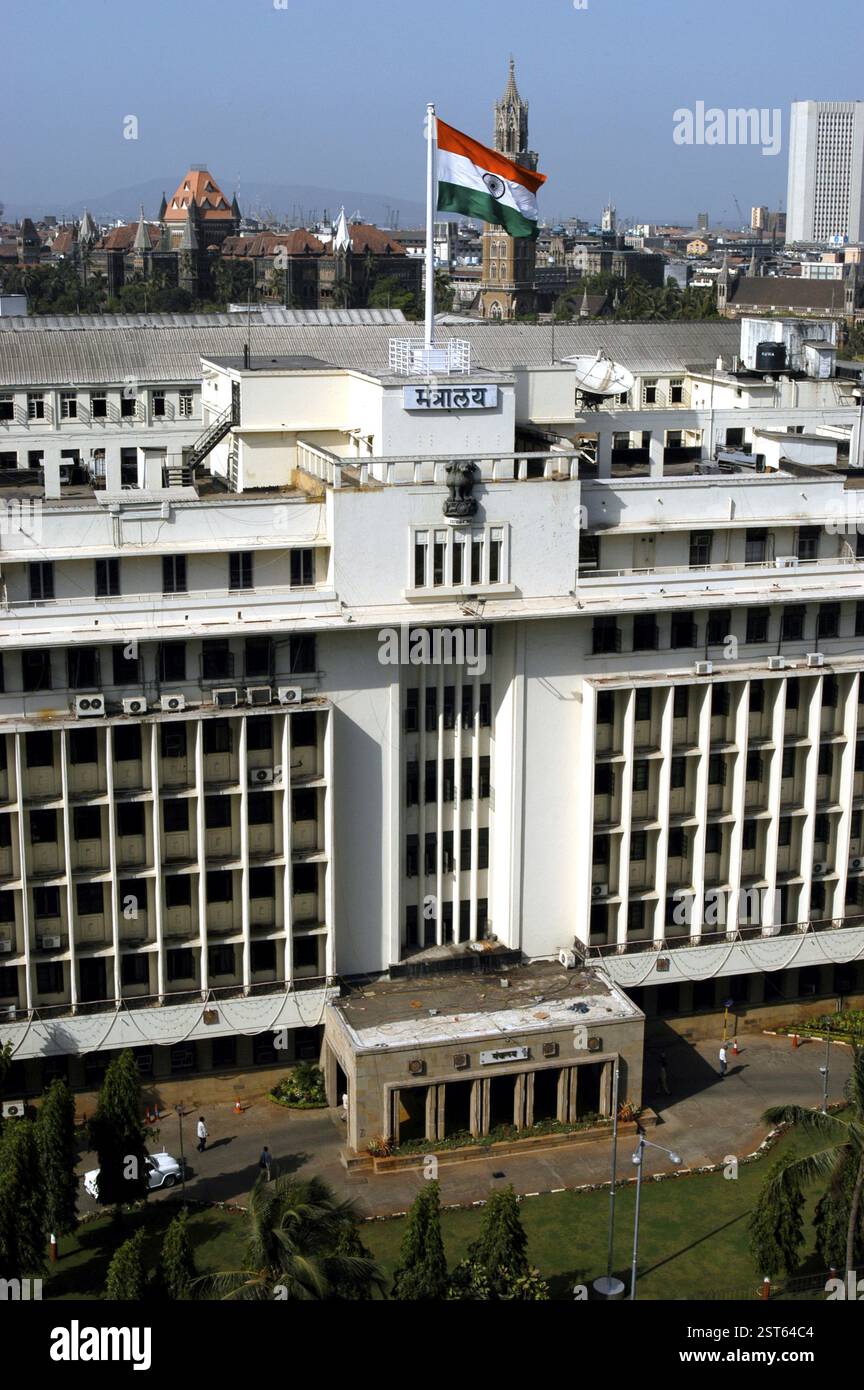 Top angle of Mantralaya building, Maharashtra Government, Bombay Mumbai ...