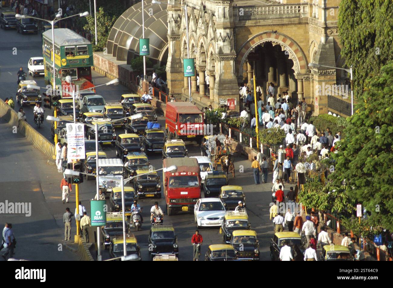 Traffic outside VT Railway station, Victoria Terminus now renamed as ...