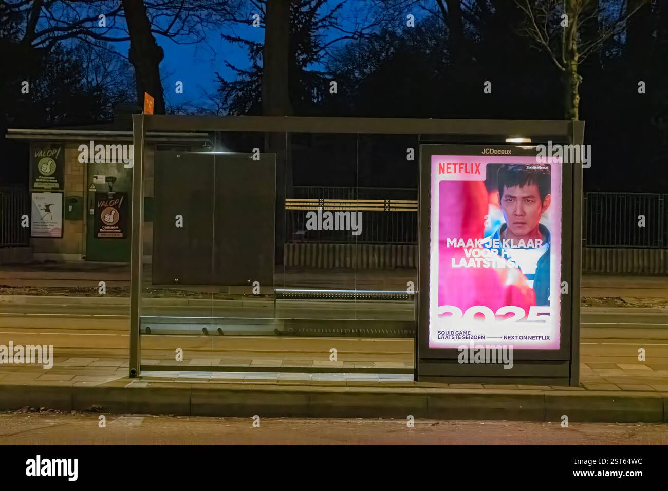 Netflix Advertising At The Tramstop At The Middenweg Street At ...
