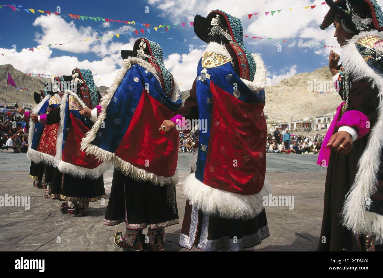 Women performing ladakh festival dance, polo ground, leh, Jammu and ...