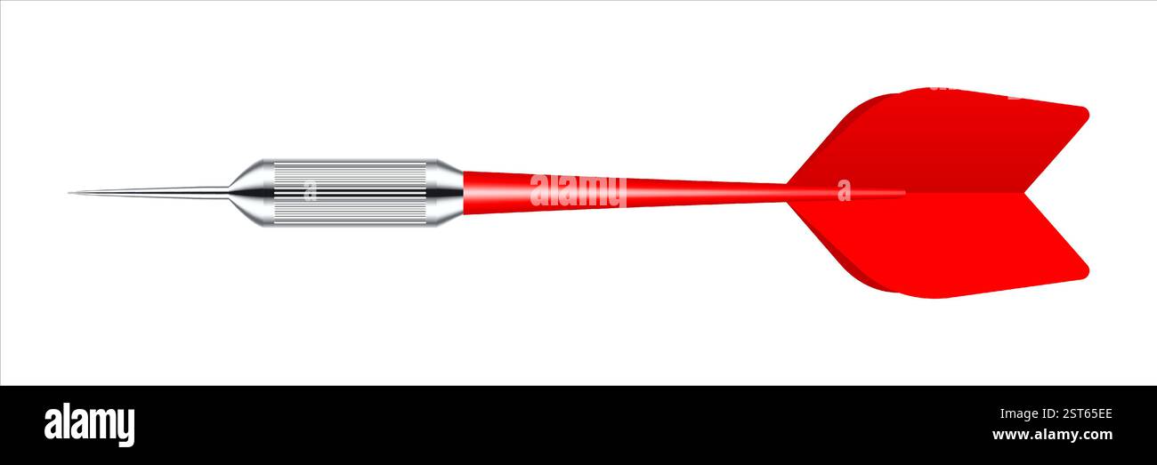 Dart arrow with metal tip and shadow. Dart throwing sport game ...