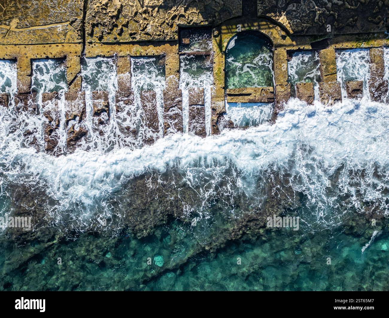 Aerial photo from Roman bath in Sliema, Malta Stock Photo - Alamy