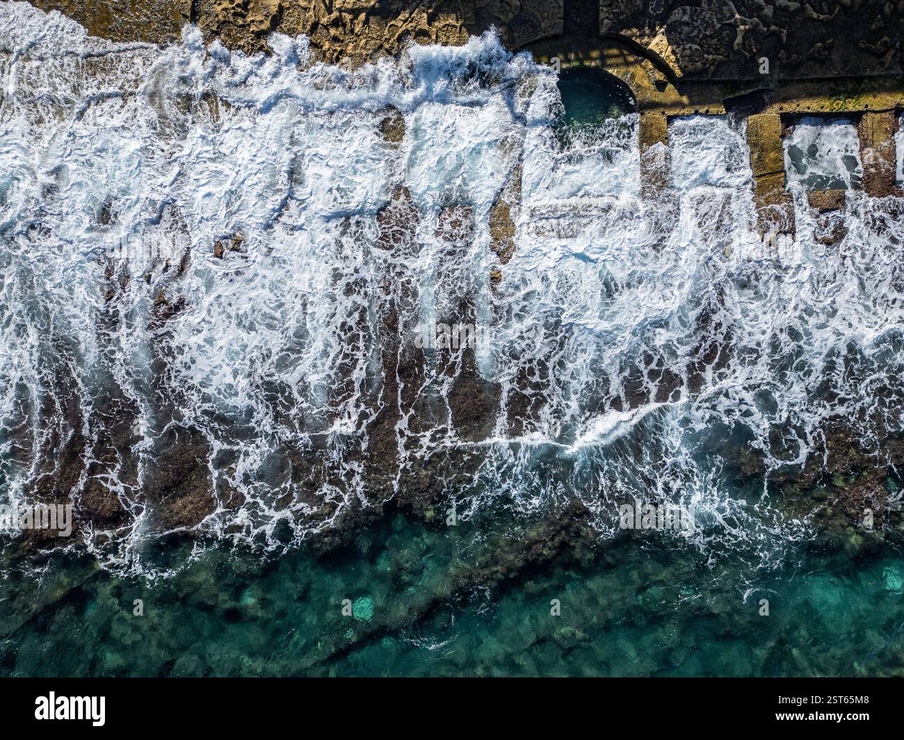 Aerial photo from Roman bath in Sliema, Malta Stock Photo - Alamy