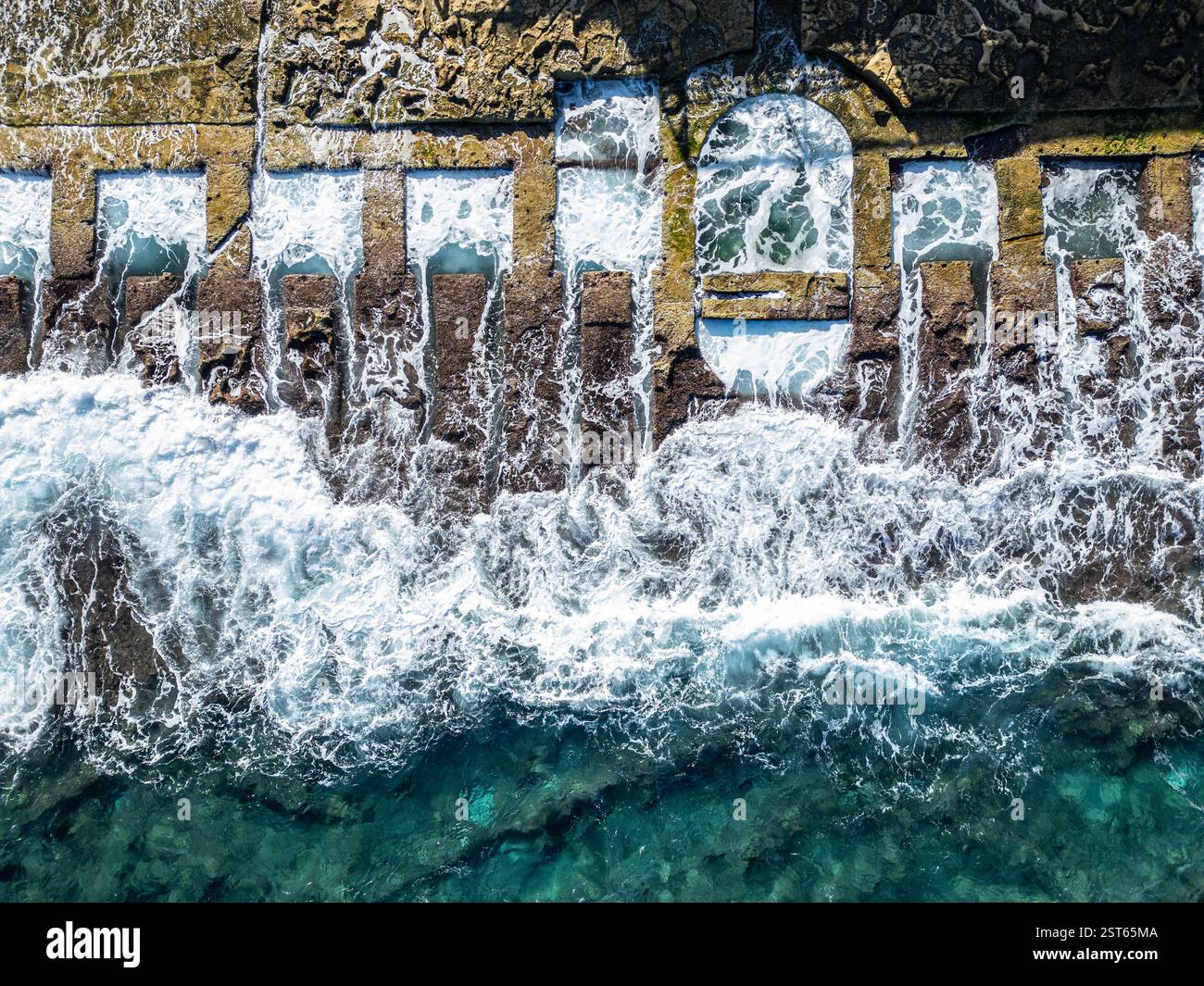 Aerial photo from Roman bath in Sliema, Malta Stock Photo - Alamy