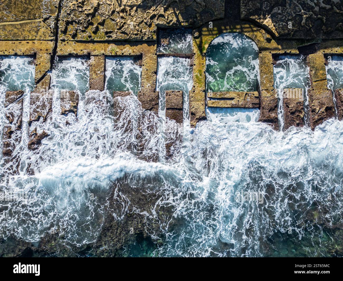 Aerial photo from Roman bath in Sliema, Malta Stock Photo - Alamy
