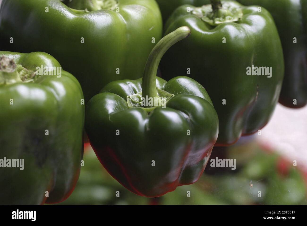 Vegetable, Spices, Four Green chilly hot spicy Capsicum Stock Photo - Alamy