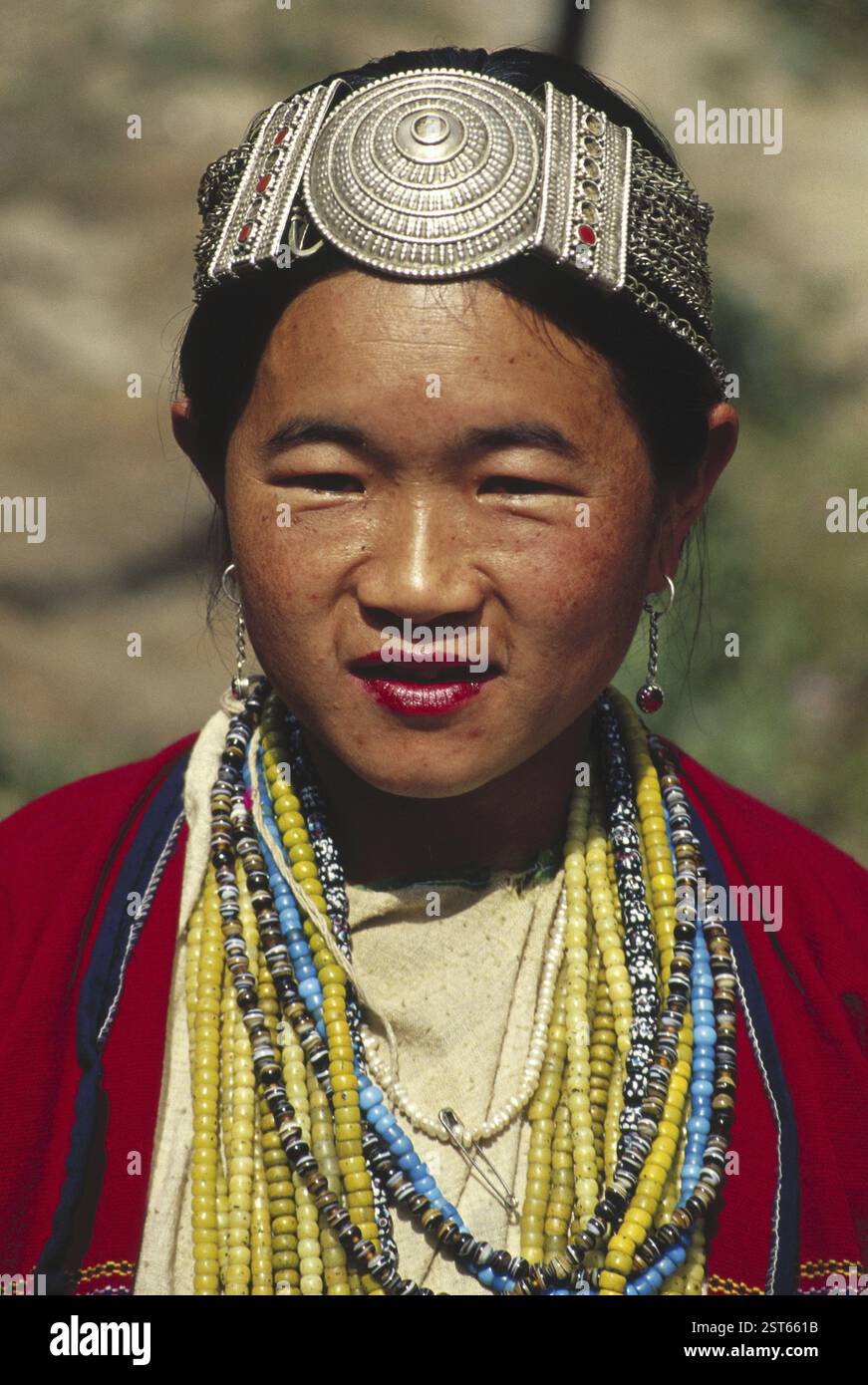 Miji' - tribe lady with traditional dress Arunachal Pradesh, India, Asia Stock Photo - Alamy
