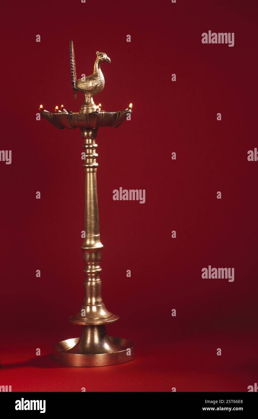Brass Oil Lamp, Samai Stock Photo - Alamy