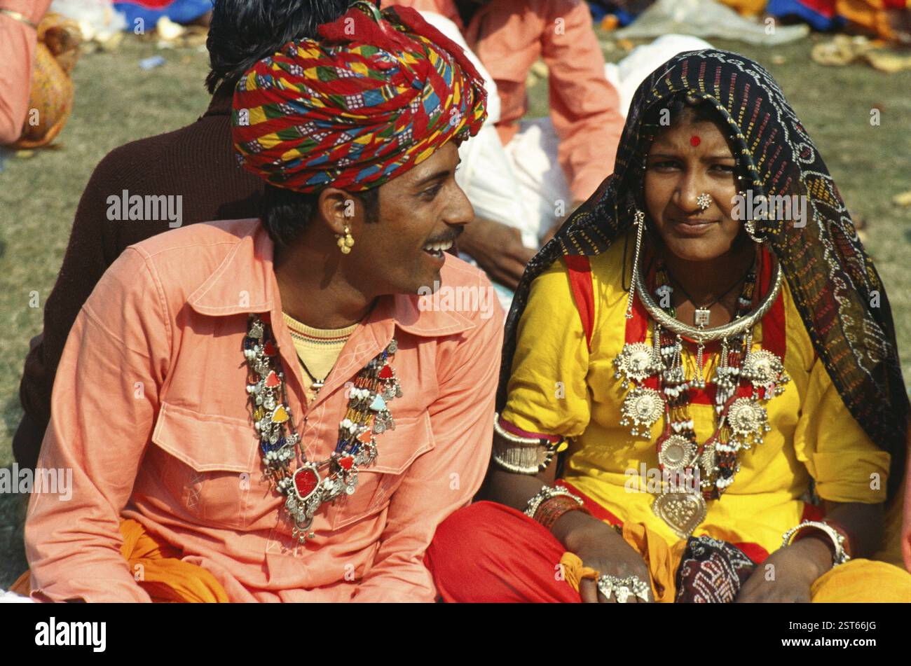 Rajasthani couple, india Stock Photo - Alamy