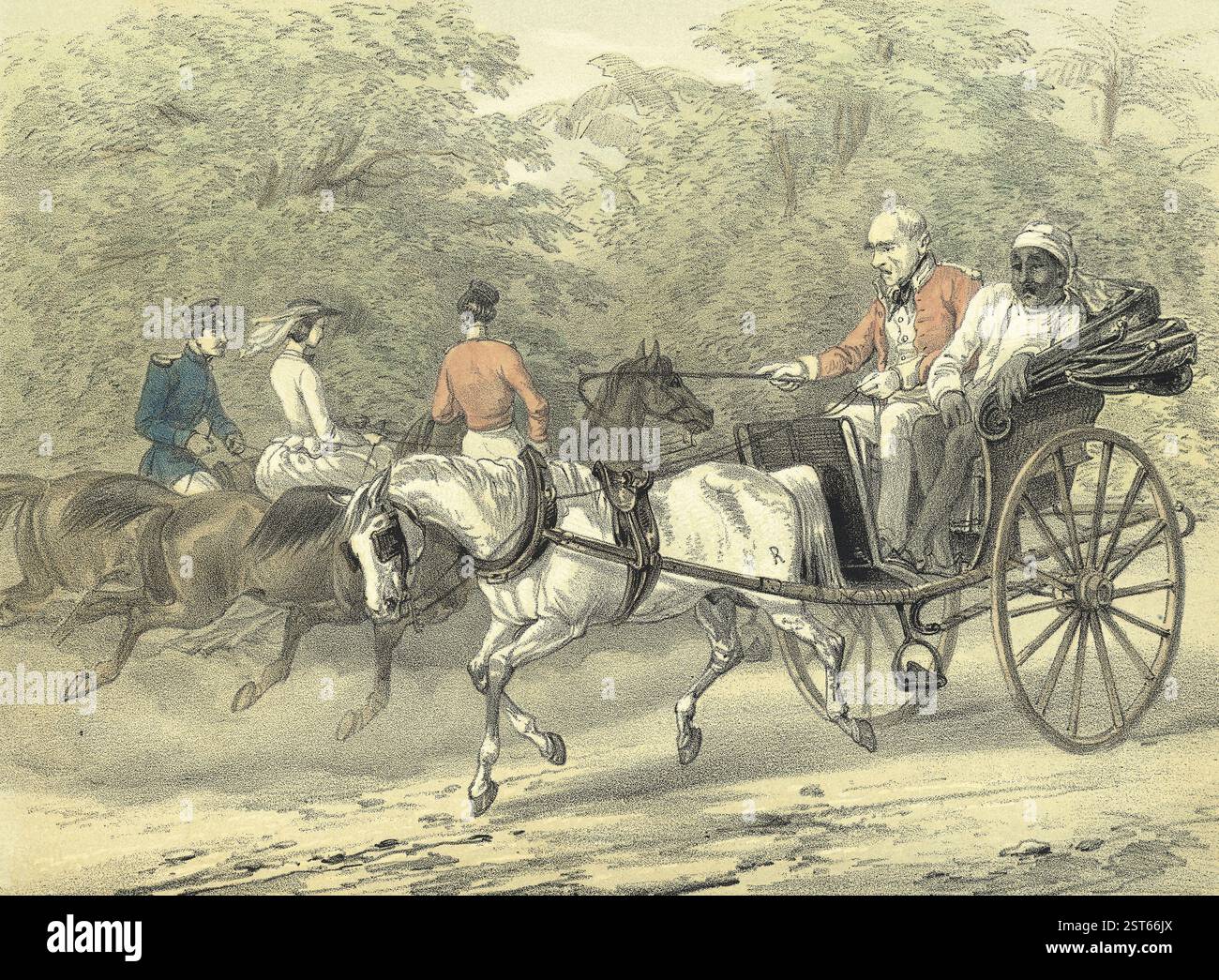 Illustration Lithograph Woodcut of Life in India During British Rule ...