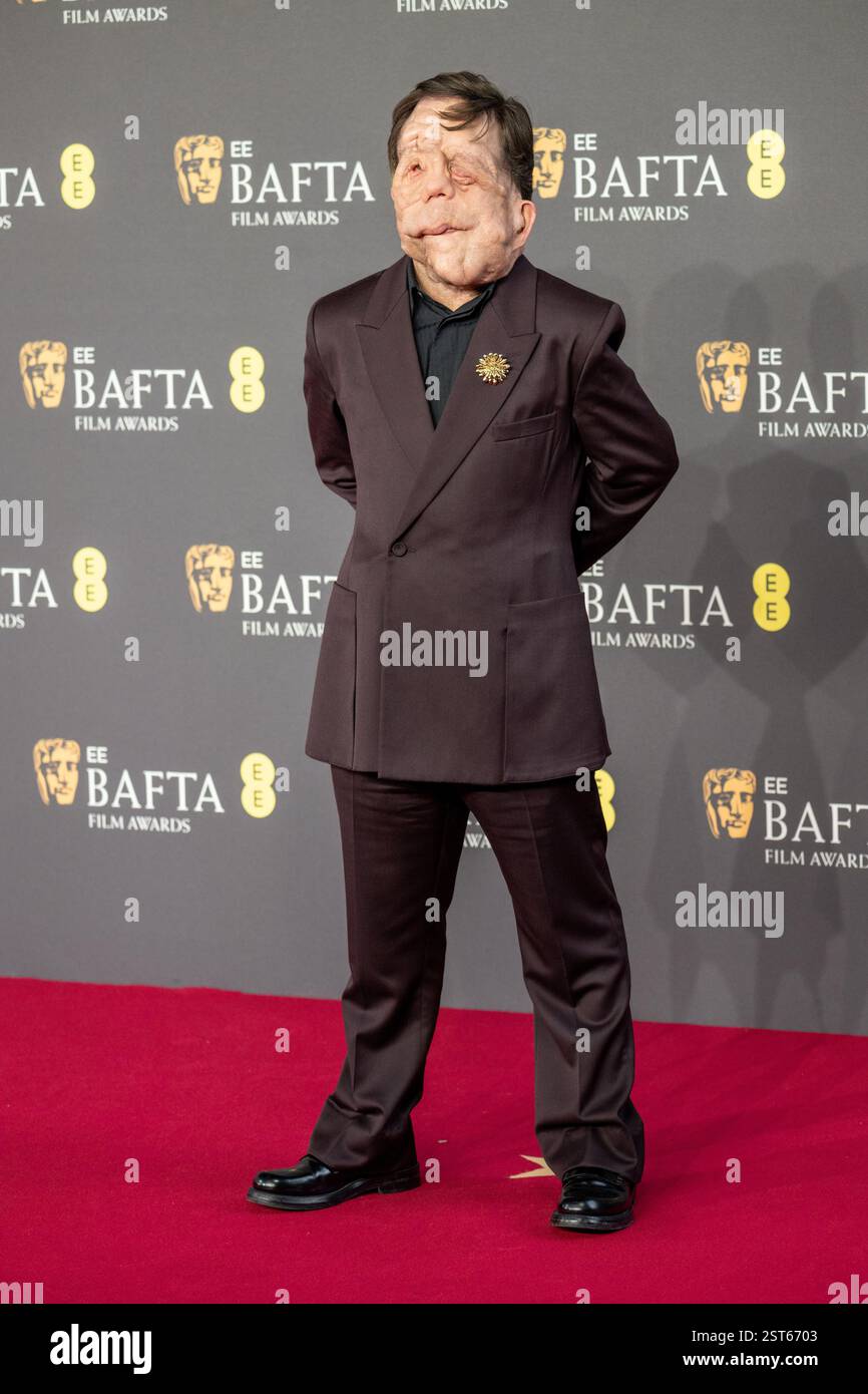 16/02//2025. London, UK Adam Pearson attends the EE BAFTA British ...