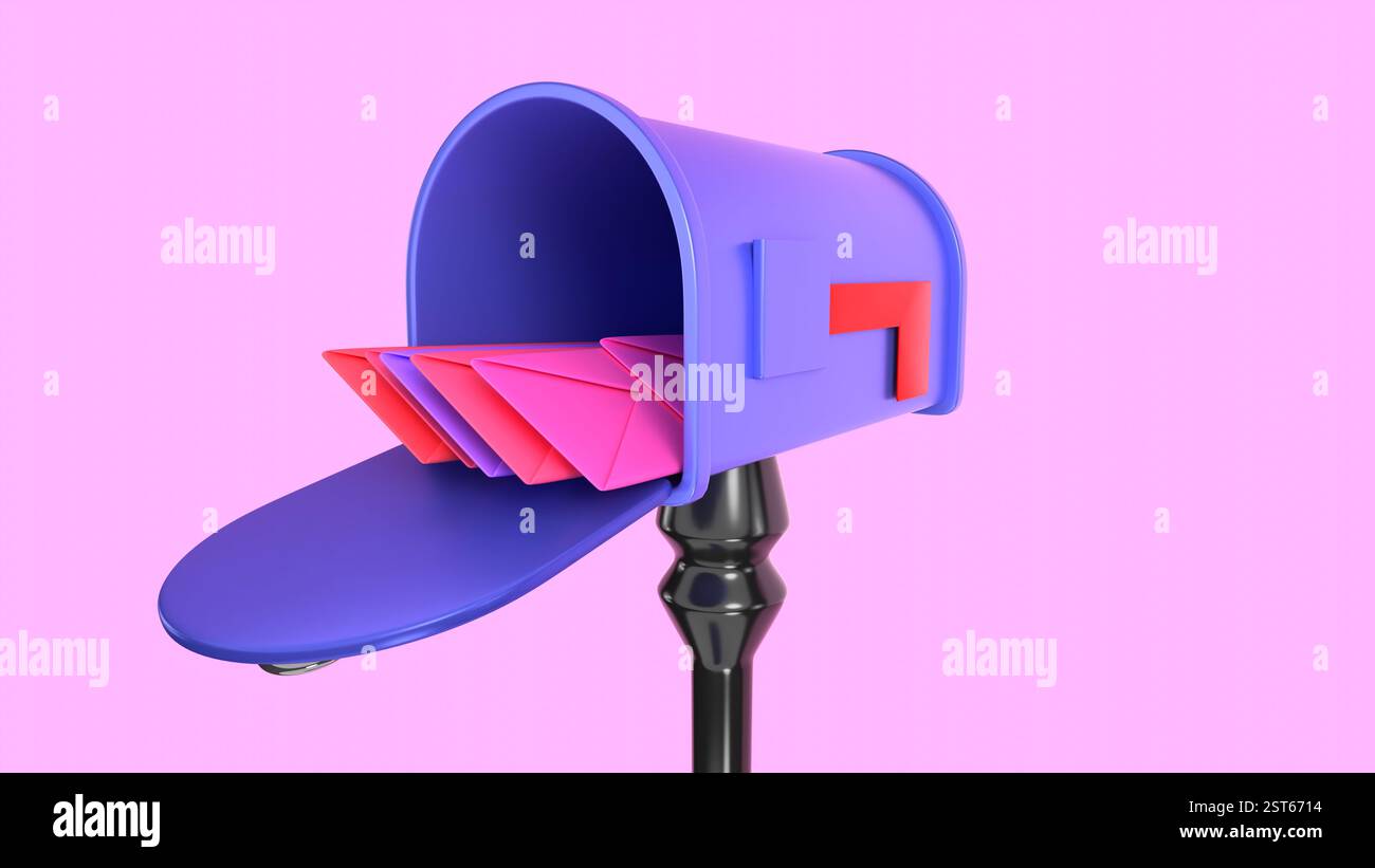Open metal mailbox envelopes hi-res stock photography and images - Alamy