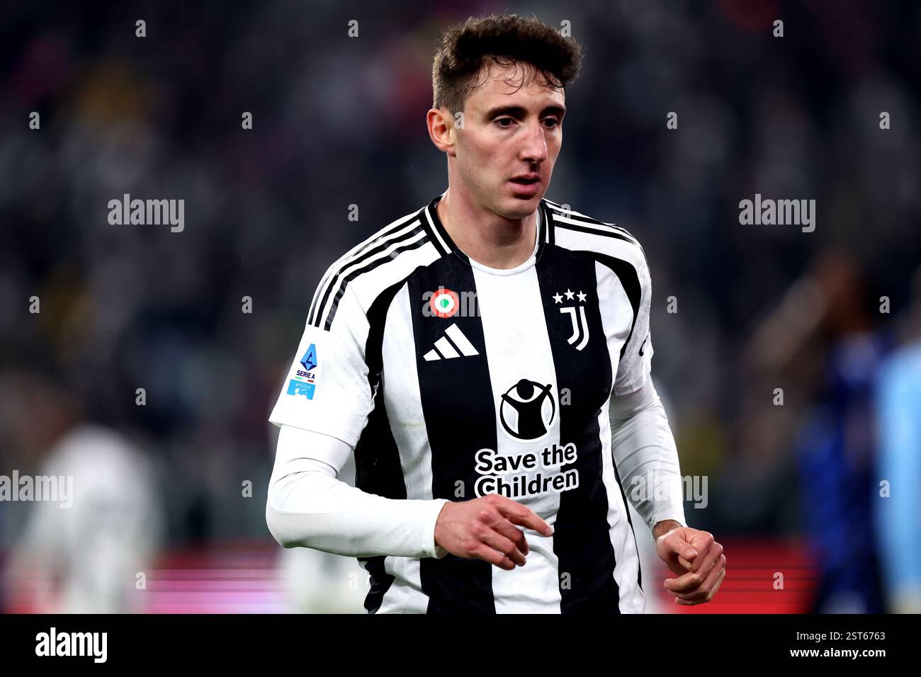 Torino, Italy. 16th Feb, 2025. Andrea Cambiaso of Juventus Fc looks on during the Serie A ...