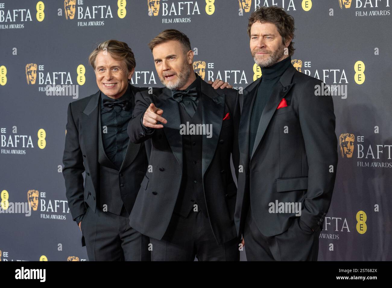 16/02//2025. London, UK Mark Owen, Howard Donald and Gary Barlow - Take ...