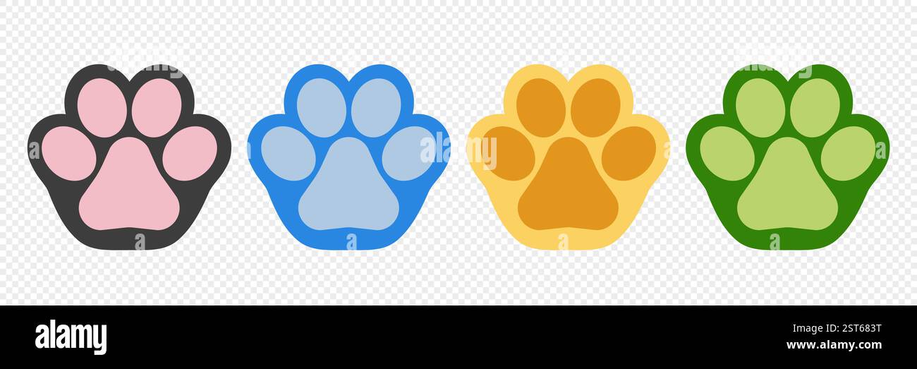 Cartoon dog and cat paw vector icon Stock Vector Image & Art - Alamy