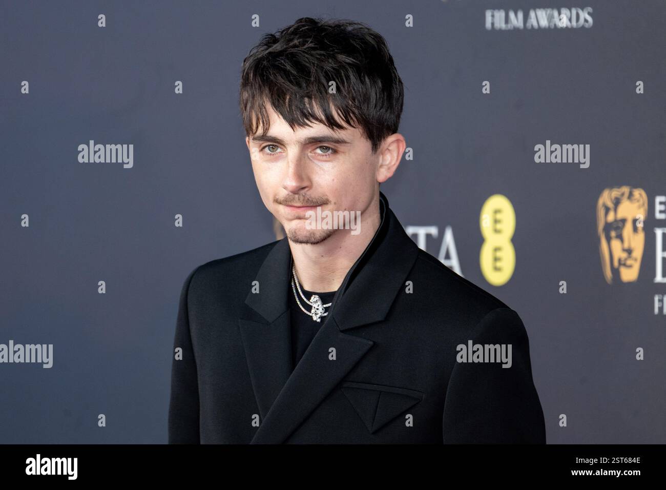 16/02//2025. London, UK Timothée Chalamet attends the EE BAFTA British Academy Film Awards at ...