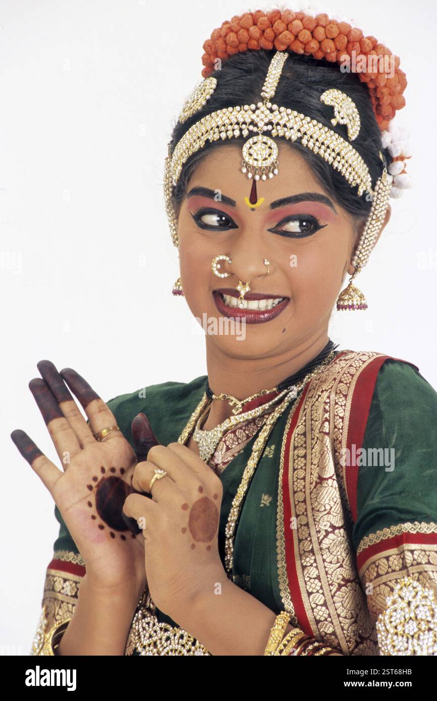 India classical Bharatanatyam dance emotion MR#579 Stock Photo - Alamy