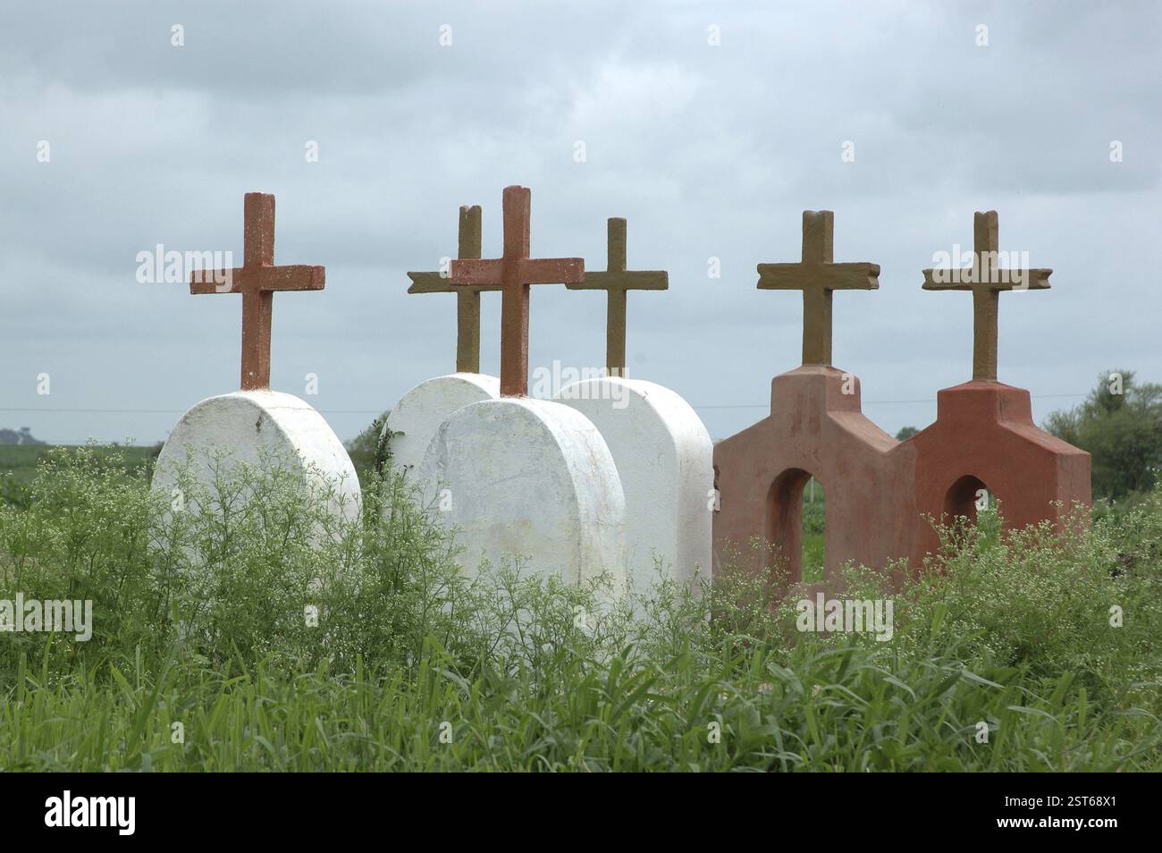 Cemetery Graveyard of Christians in a remote village in Andhra Pradesh ...
