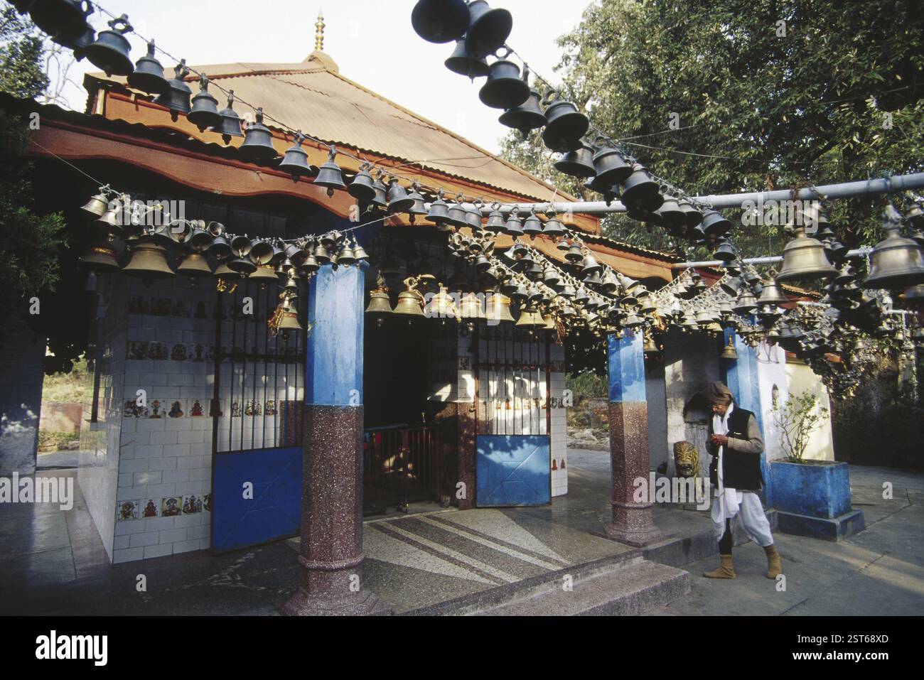 Jhula Devi Temple covered by bells all over Ranikhet, uttaranchal ...