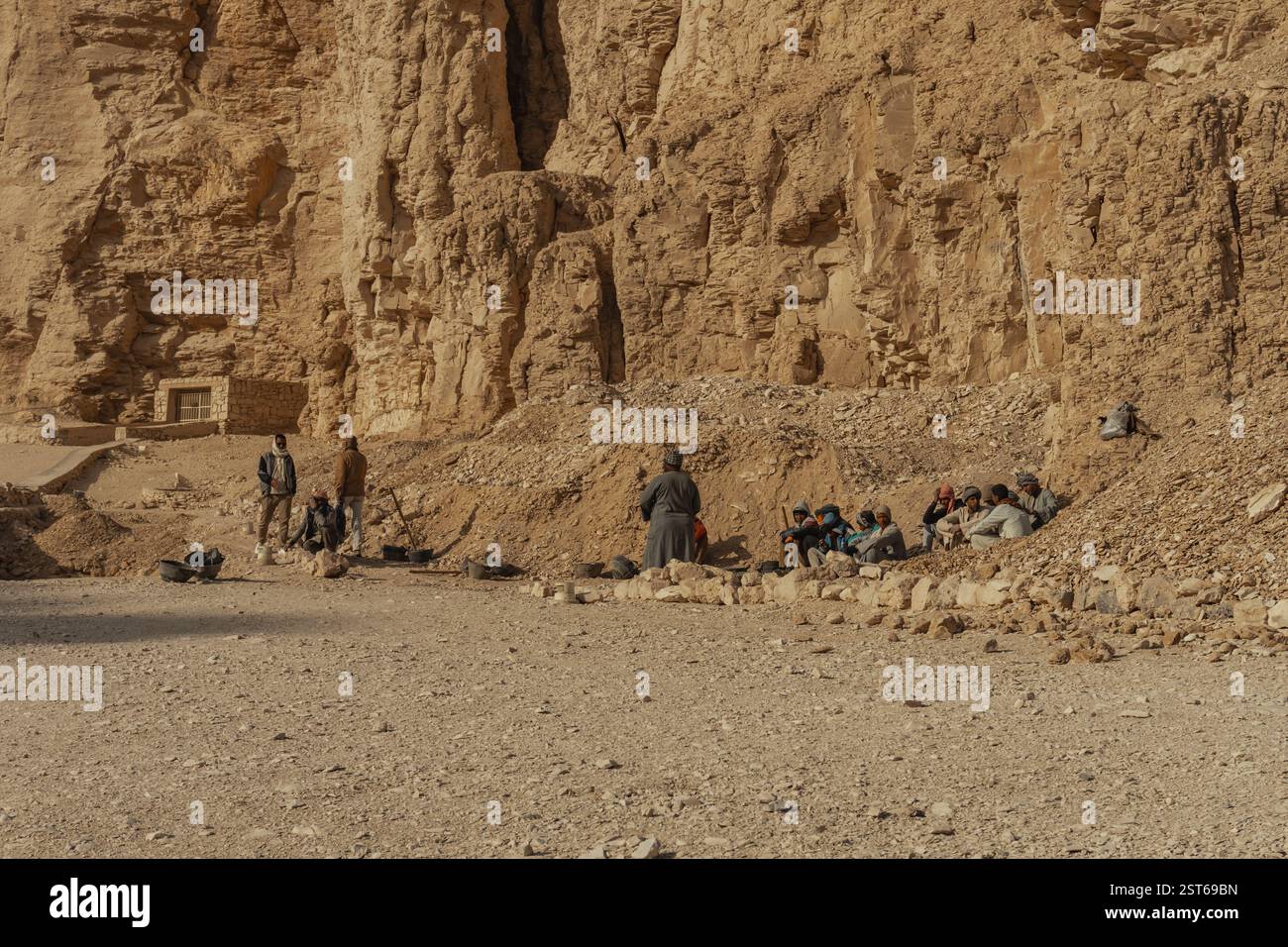 Archaeological landscape in the Valley of the Kings in Egypt Stock ...