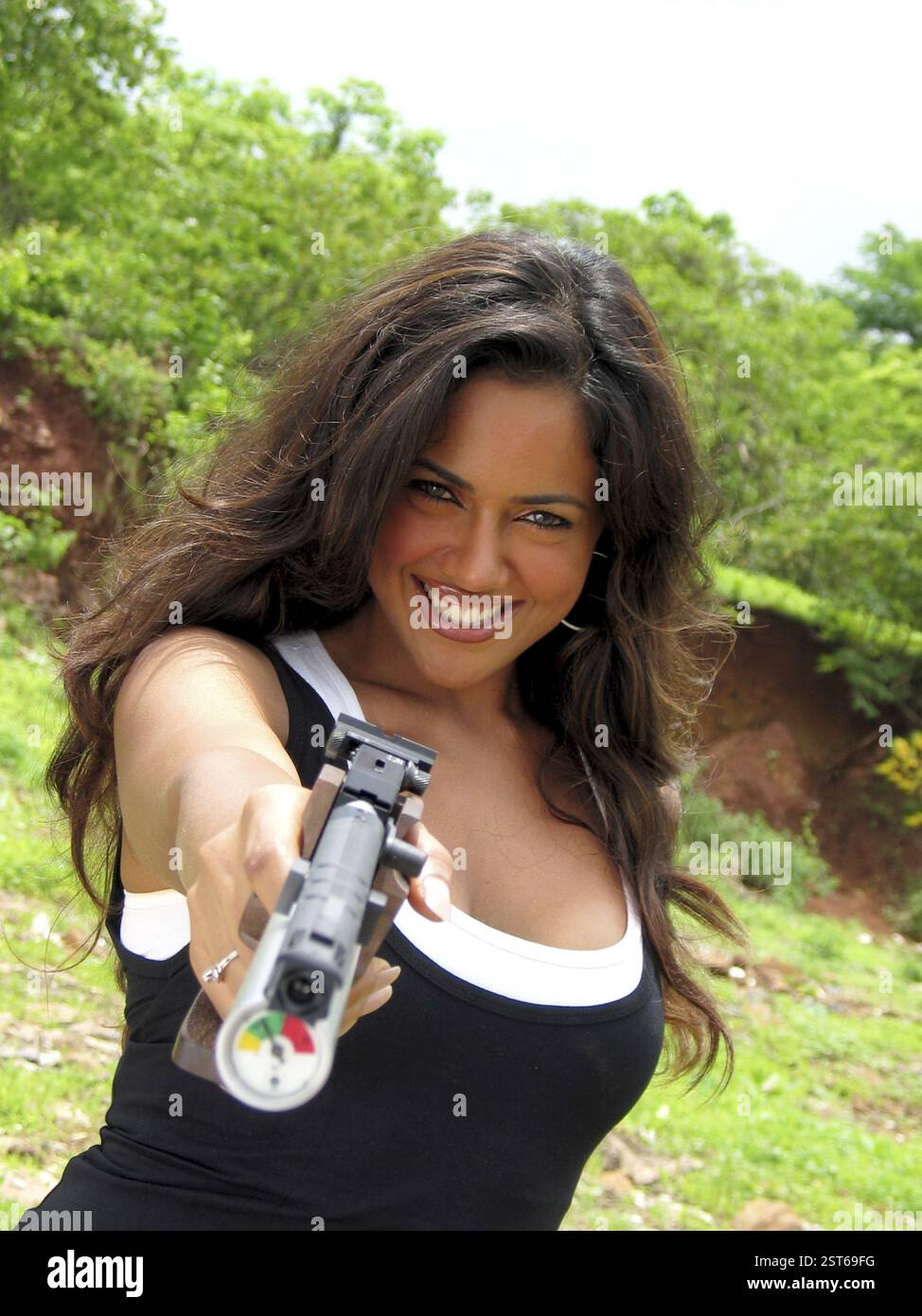 South Asian Indian Bollywood Film Star Actress and Samira Reddy smiling ...