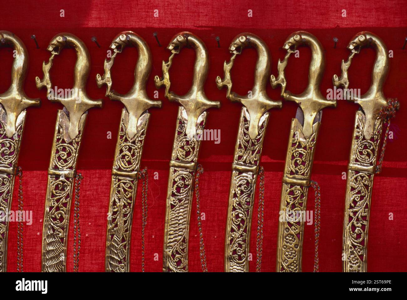 Rajasthani sword brass work, India, Asia Stock Photo - Alamy