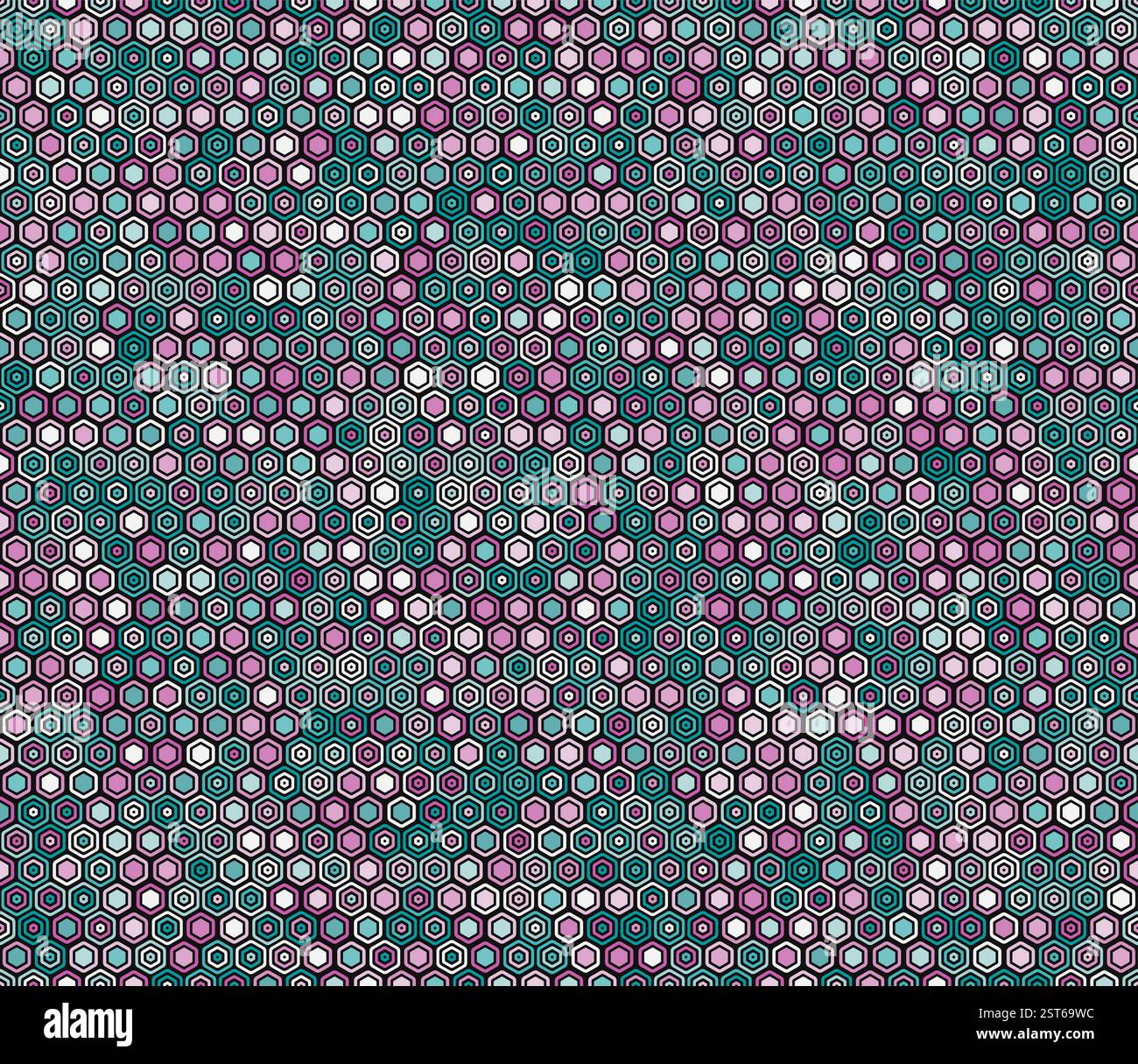 Seamless hexagon pattern. Geometric elements of varied style and color ...