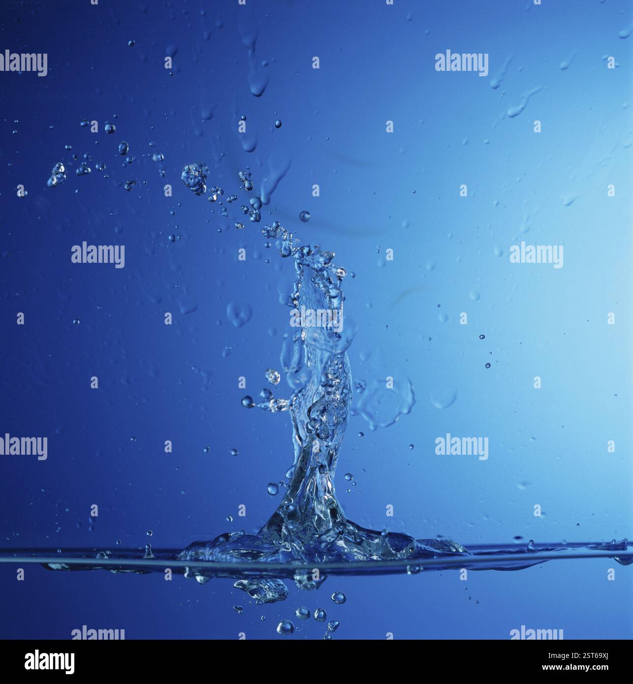 Concept, Water drop splash with blue background, India, Asia Stock ...