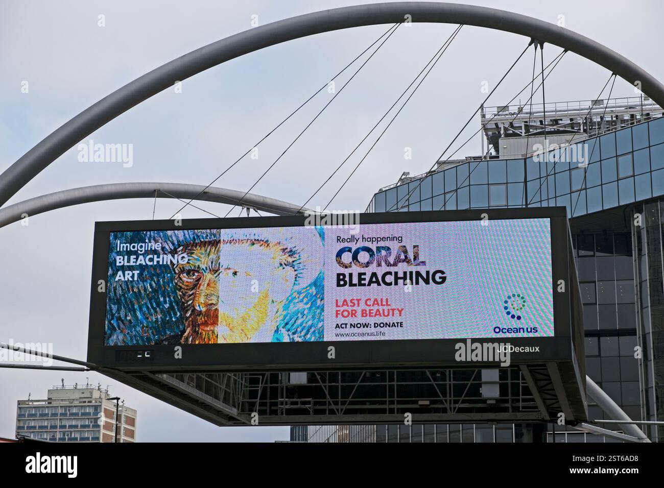 CORAL BLEACHING electronic advert display at Silicon Roundabout Tech ...