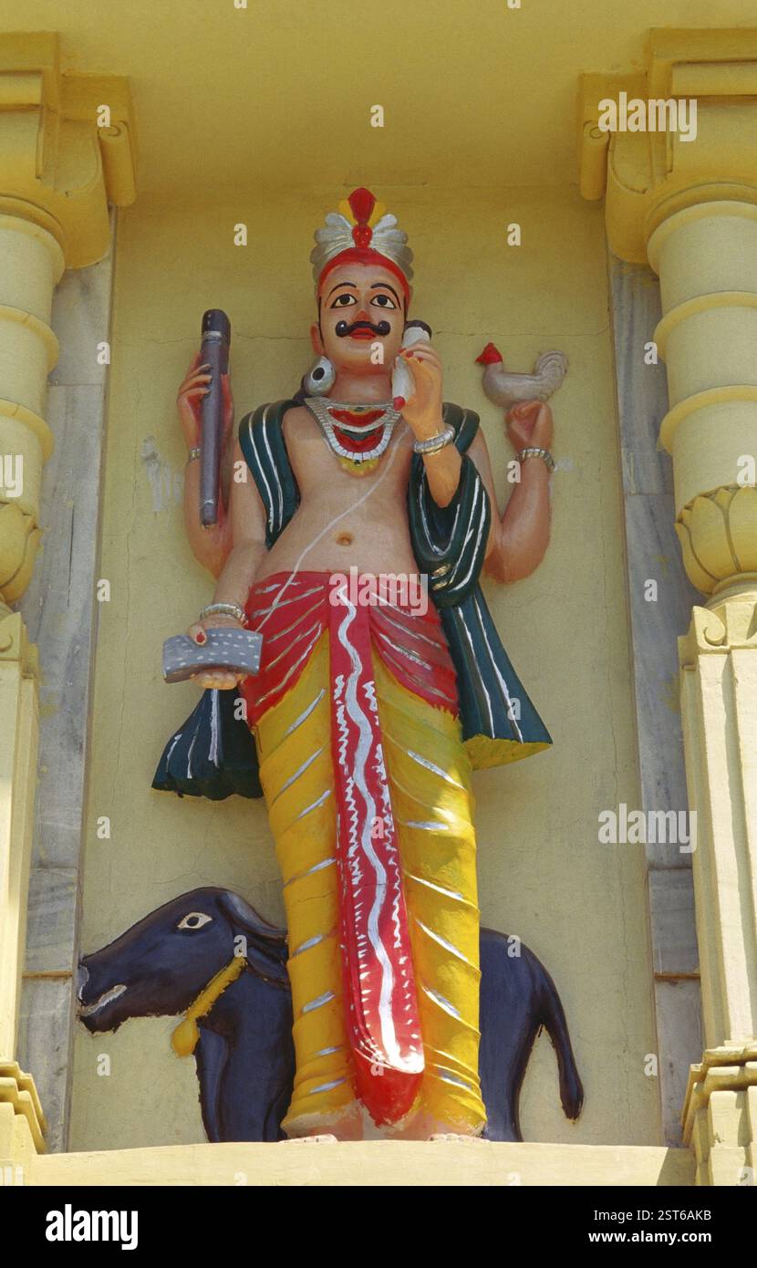 God of death Yamdev in Somnath Temple, Bilimora, Gujarat, India, Asia ...
