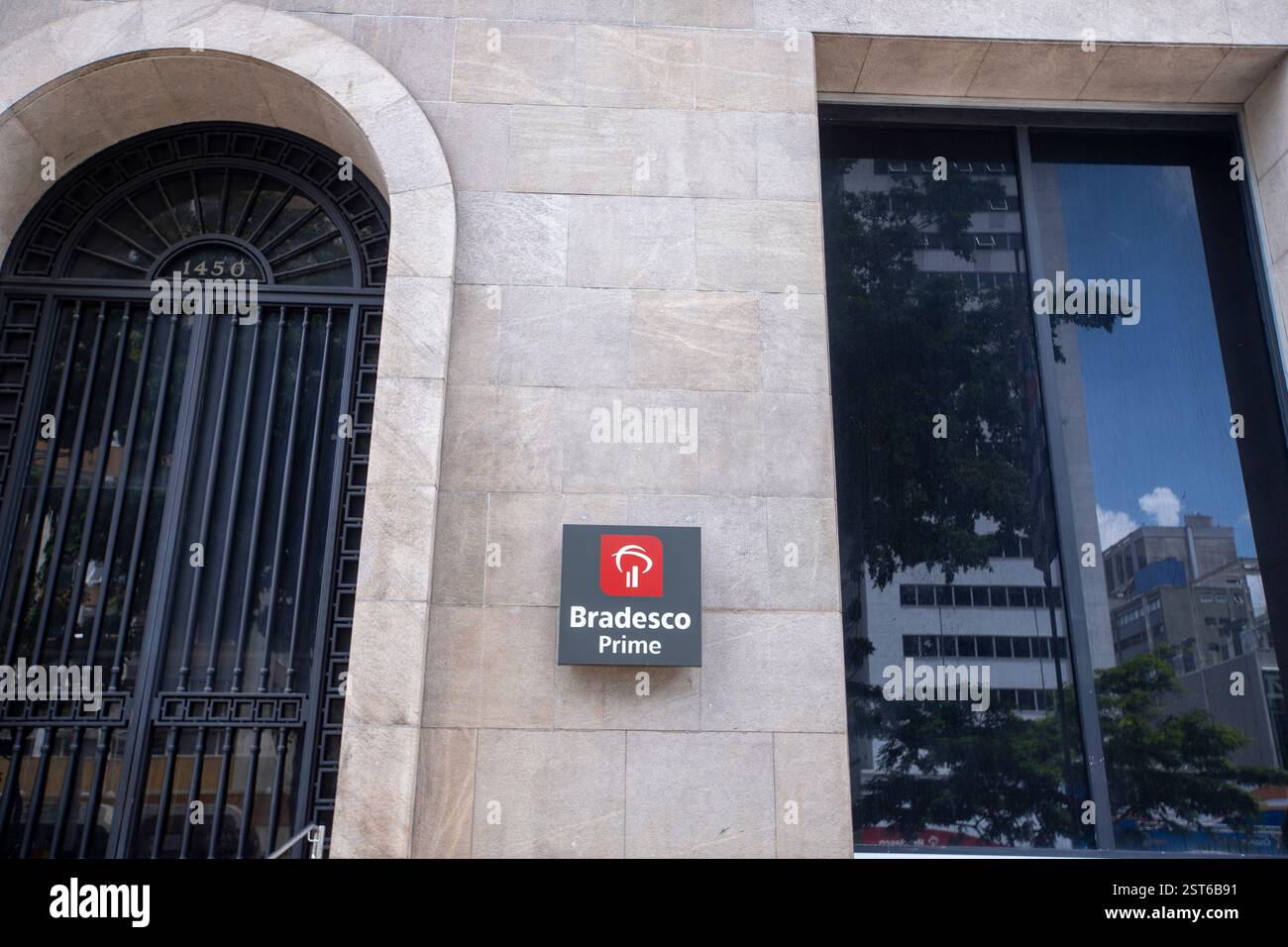 Sao Paulo, Brazil - december 29 2019 - Closeup of the lettering and ...