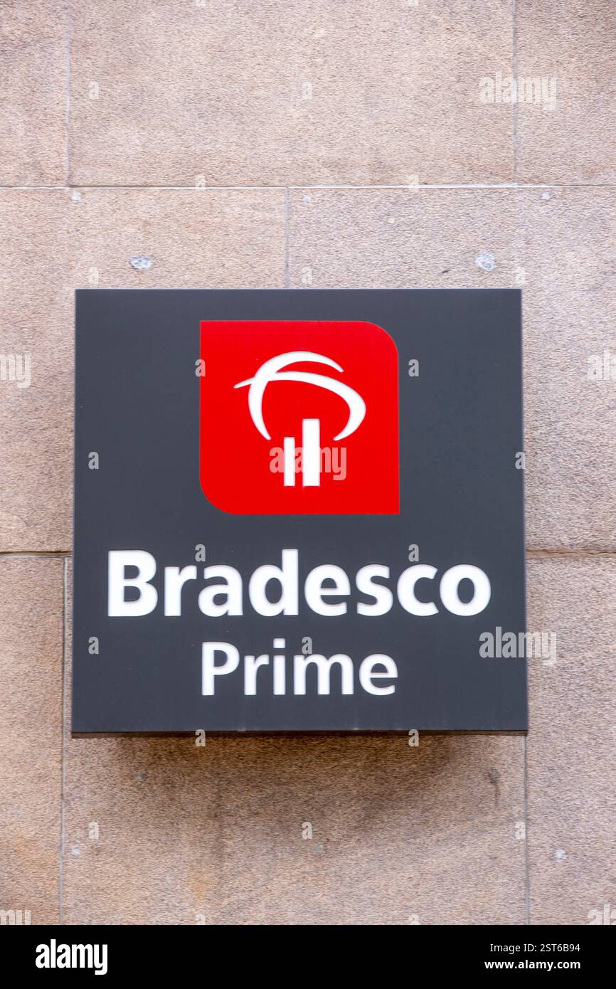 Sao Paulo, Brazil - december 29 2019 - Closeup of the lettering and ...