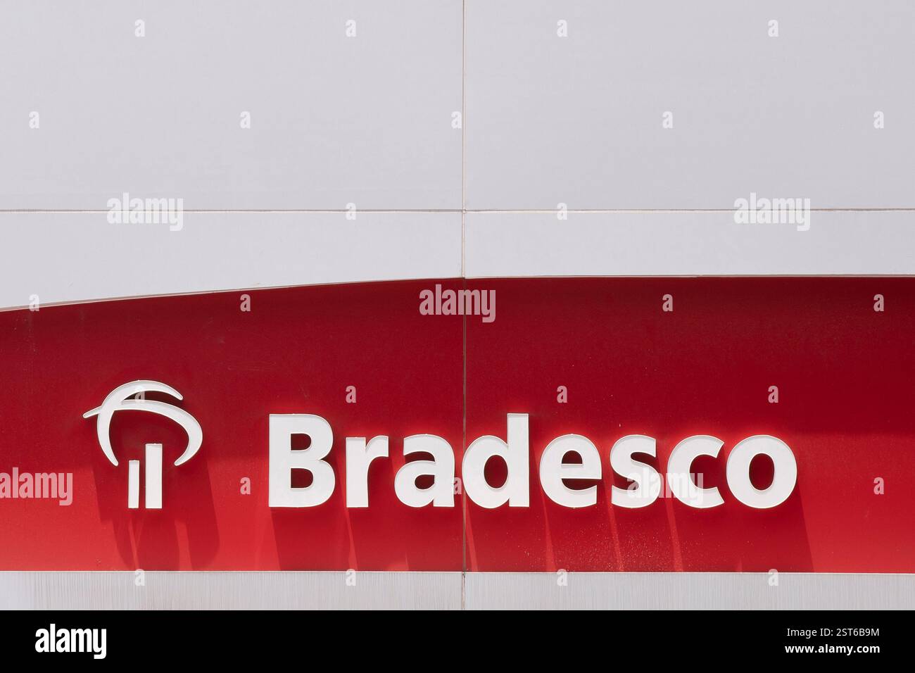 Sao Paulo, Brazil - december 29 2019 - Closeup of the lettering and ...