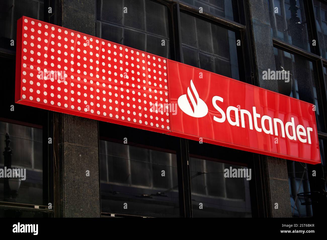 Sao Paulo, Brazil - May 03, 2021 - Logo of Santander, a Spanish ...