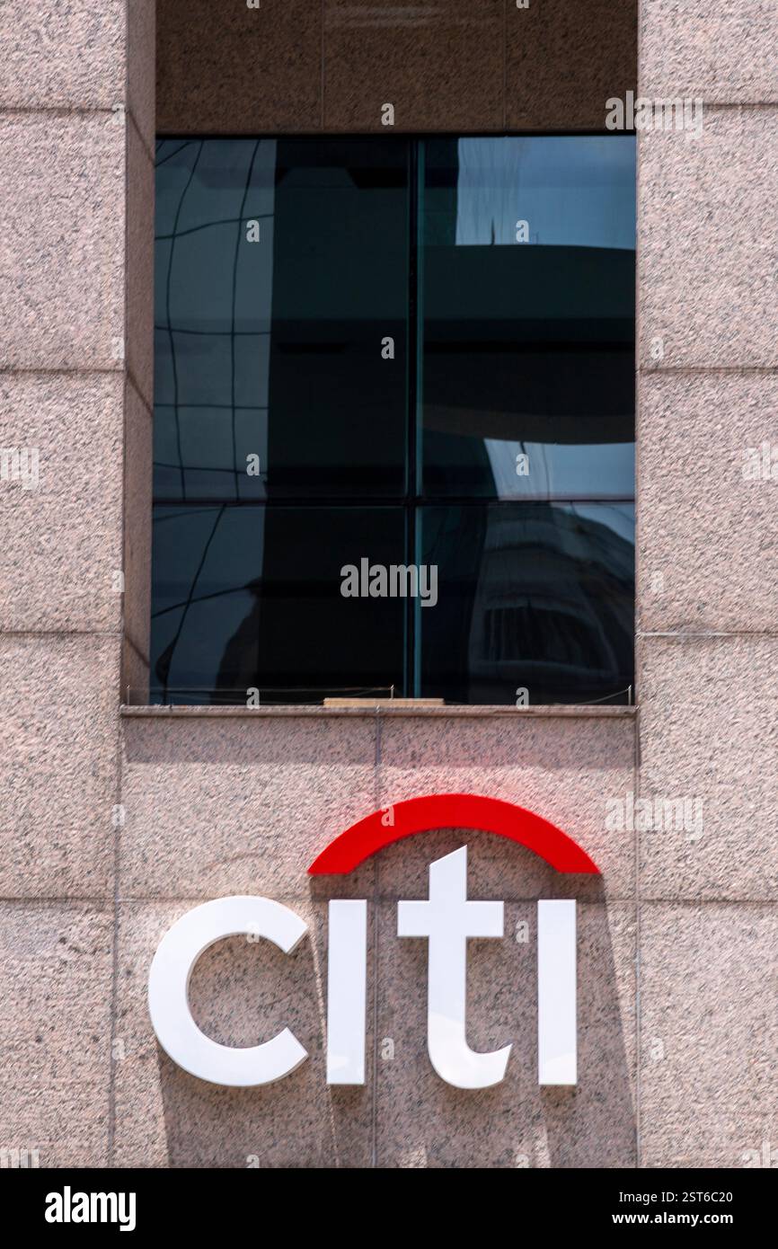 Sao Paulo, Brazil - december 29 2019 - Closeup of the lettering and ...