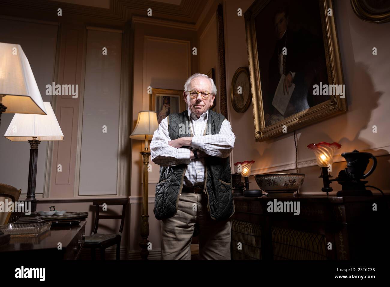 English historian and tv broadcaster, David Starkey, photographed at ...