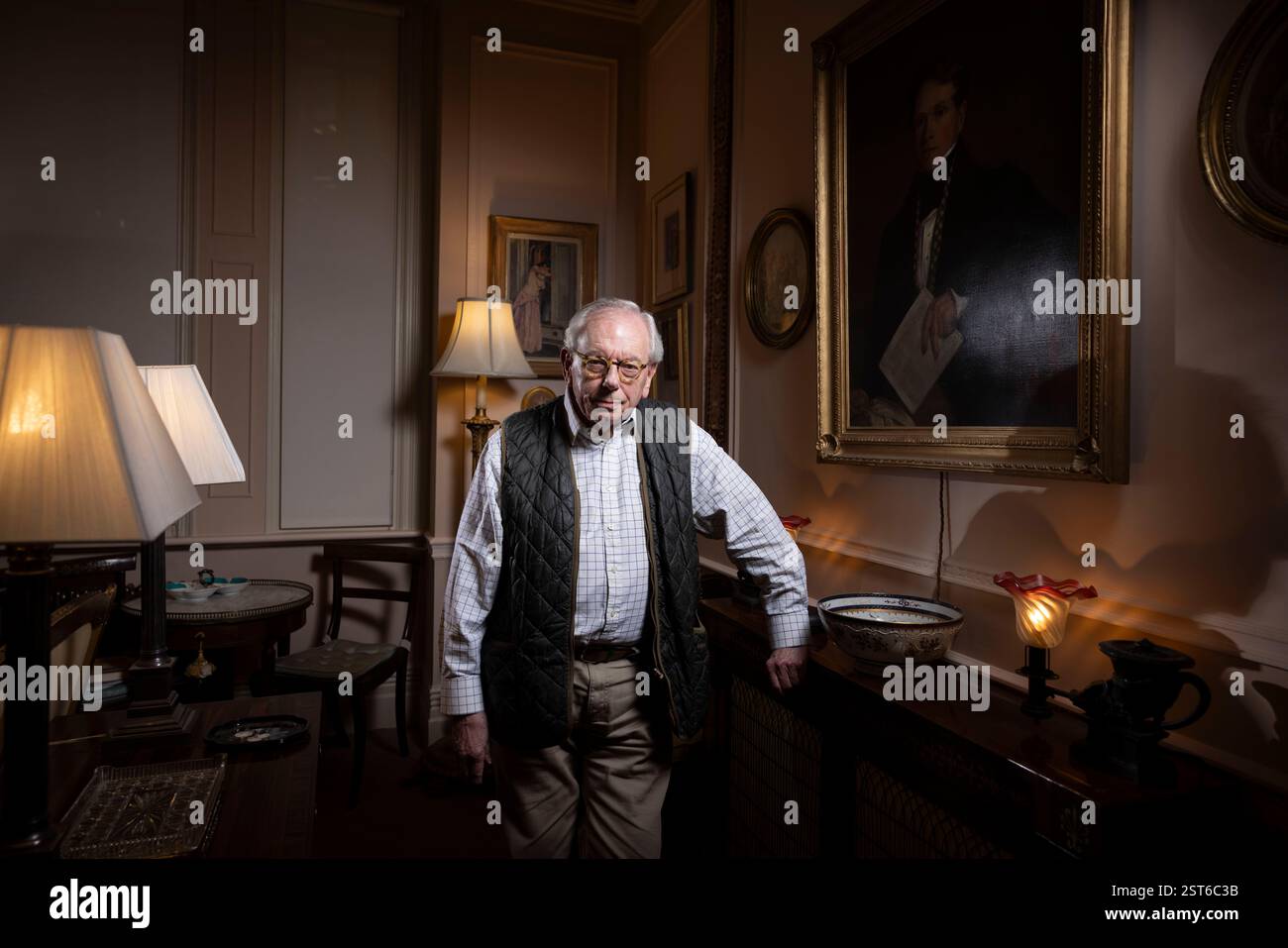 English historian and tv broadcaster, David Starkey, photographed at ...