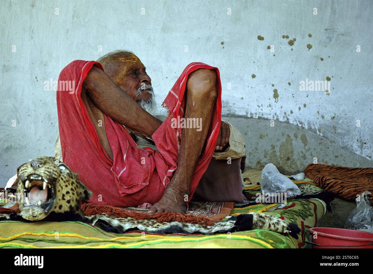Indian old man priest sadhu hi-res stock photography and images - Alamy