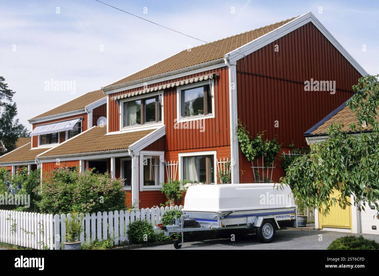 Bungalow house angered sweden Stock Photo - Alamy